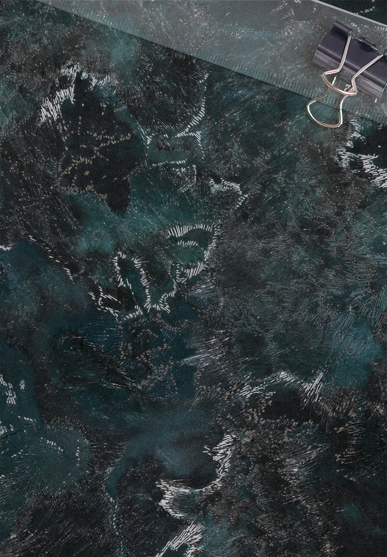 Papier peint panoramique sur mesure Écumes par Clémentine Brandibas ...