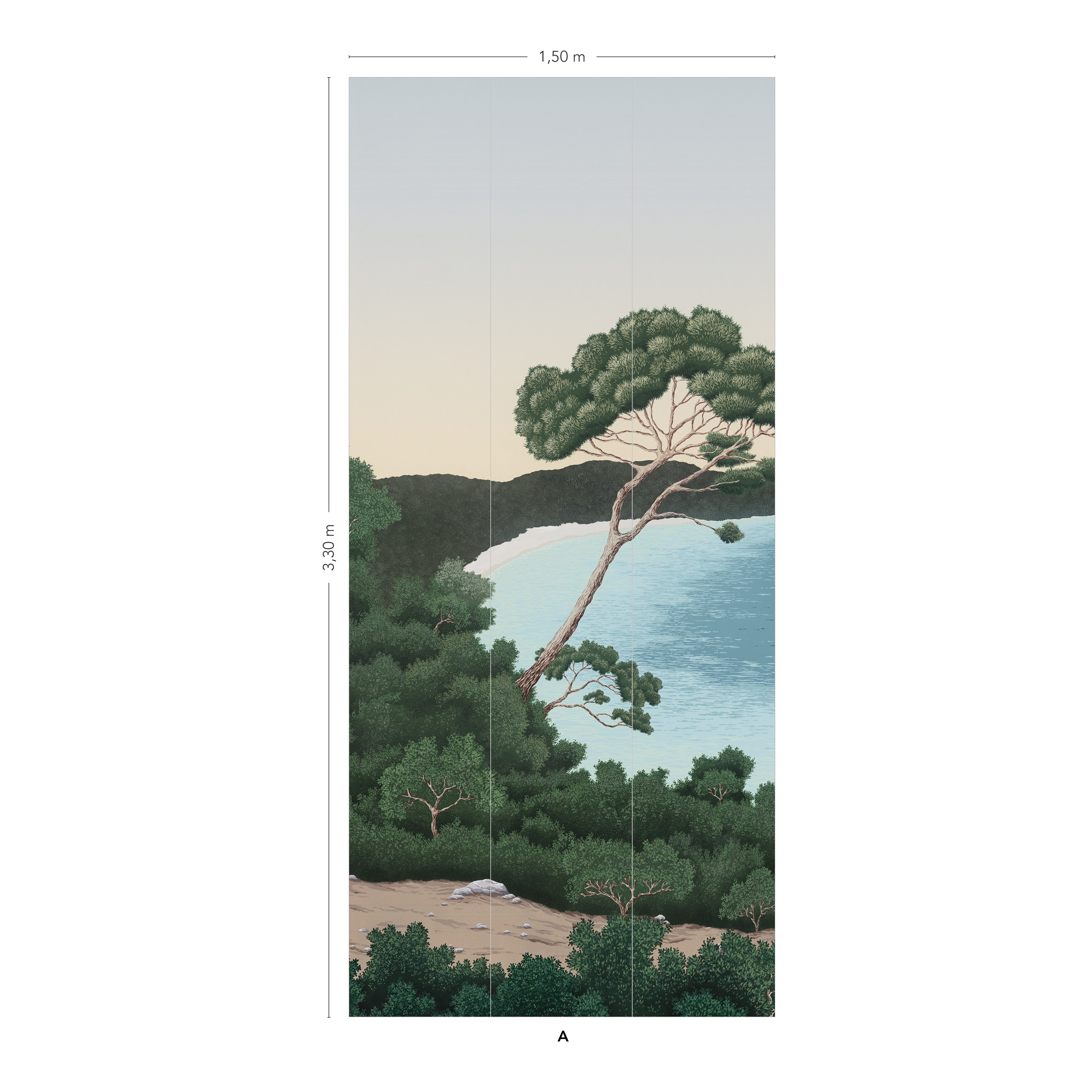 Papier peint panoramique Port-cros par Francesco Battista – IsidoreLeroy